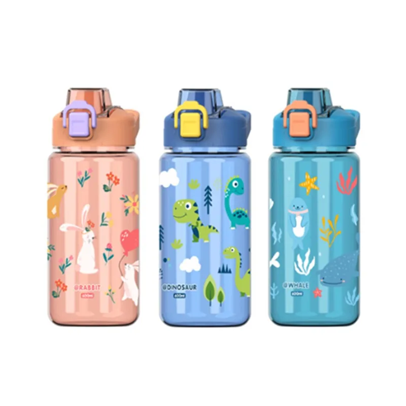 600Ml-Kids-Sippy-Cup-Water-Bottles-Creative-Cartoon-Feeding-With-Straws ...