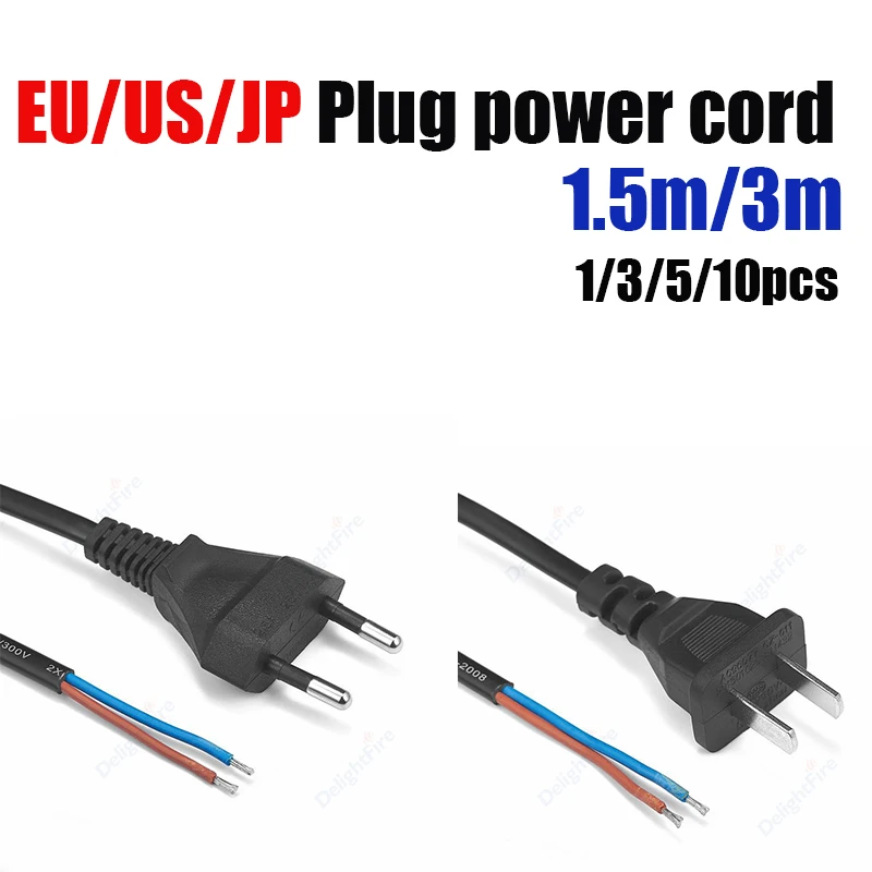 1-5m-3m-US-JP-EU-Plug-Replacement-Power-Cables-220V-Electrical-Wire ...
