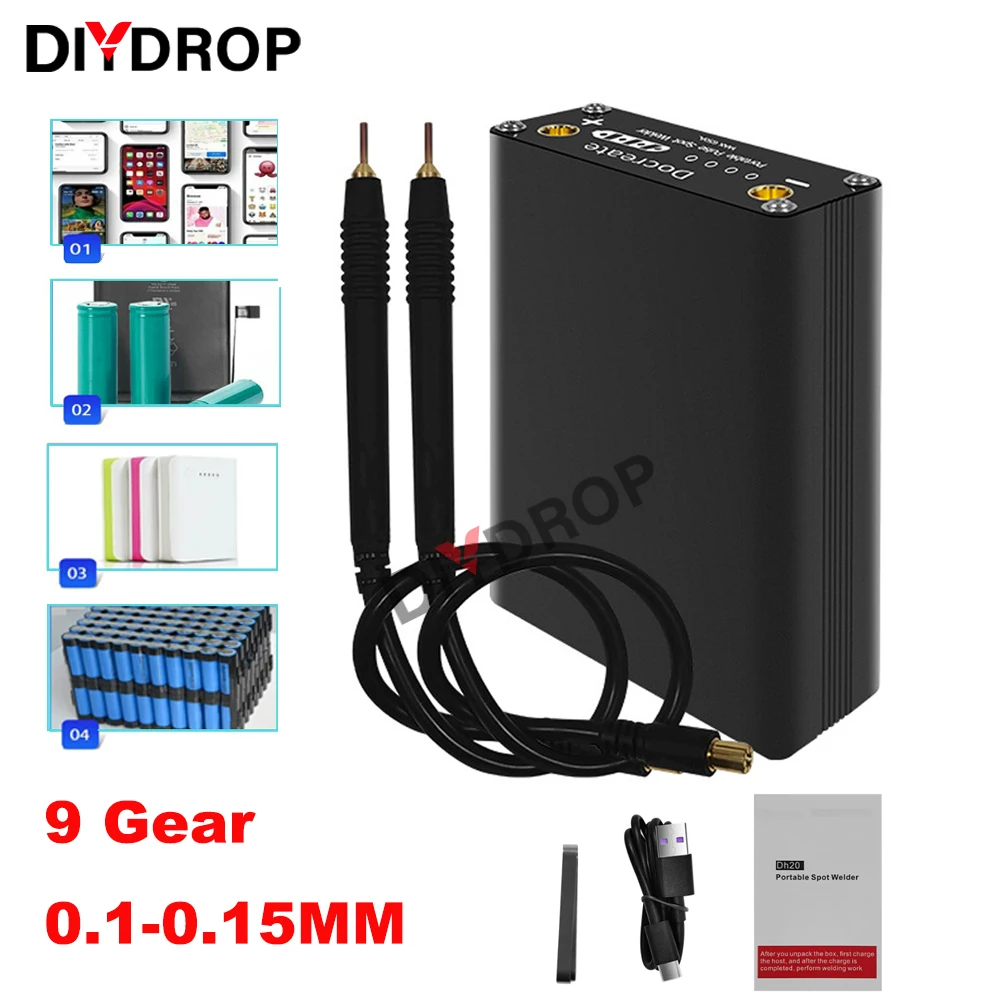 9-Gears-DIY-Spot-Welder-Handheld-Portable-Mini-Spot-Welding-Machine ...