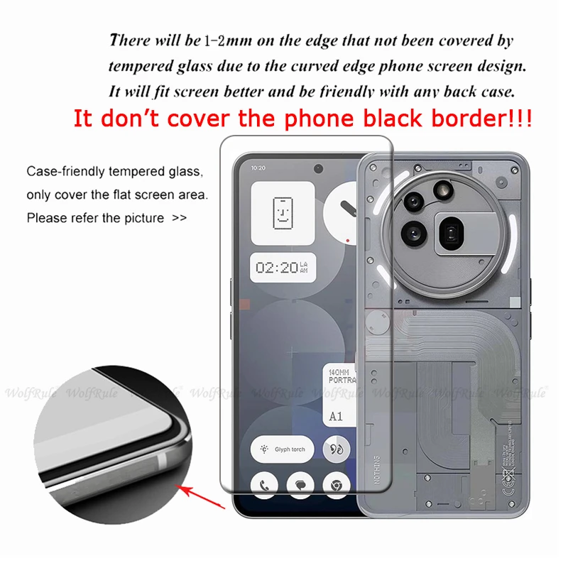 4 шт. для телефона Nothing 3A Pro Glass Nothing Phone 3A Pro Templete ...