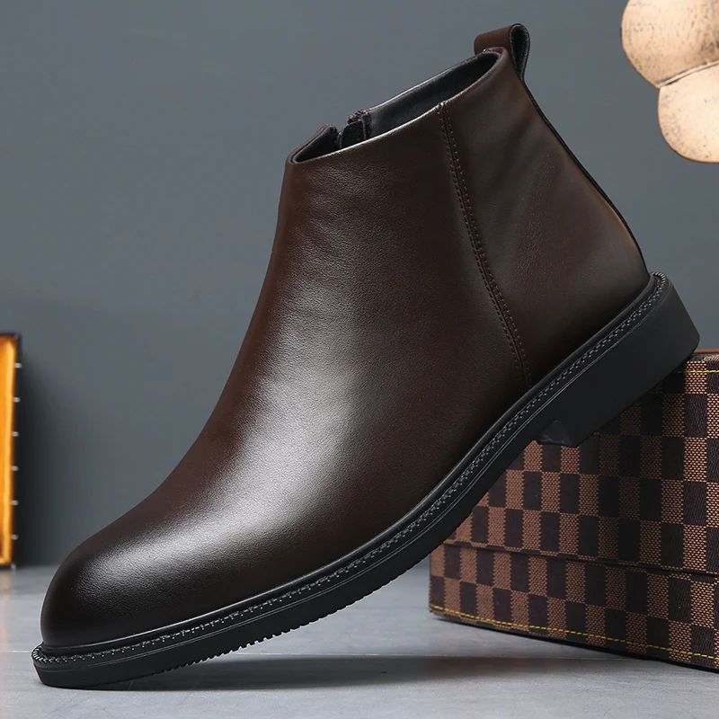 New Business Men's Short Boots Retro fashion minimalist style Outdoor ...
