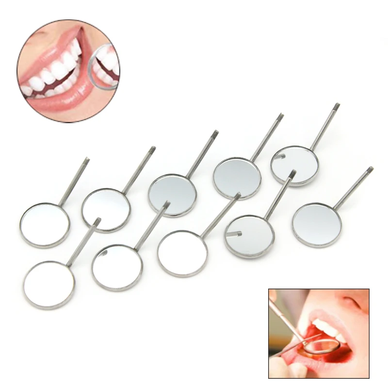 10pcs-Dental-Double-Sided-Mouth-Mirror-Autoclavable-Premium-Front ...
