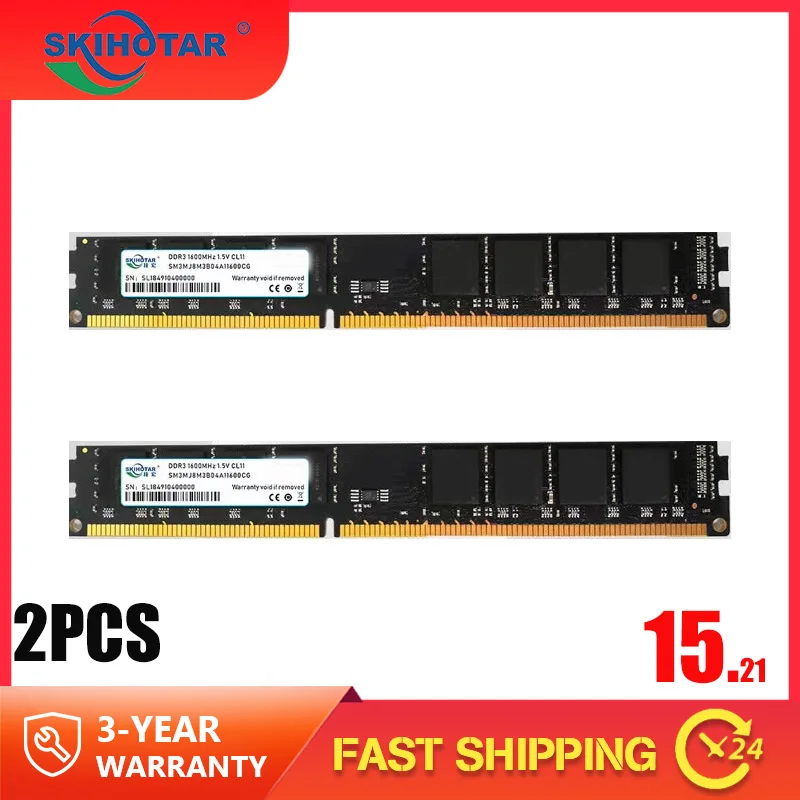 2PCS-SKIHOTAR-Desktop-Ram-4GB-8GB-16GB-32GB-Desktop-Gaming-Memory-Udimm ...