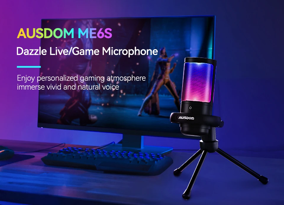 ME6S-Microphone Gaming ME6S USB, pour enregistrement et Streaming ...