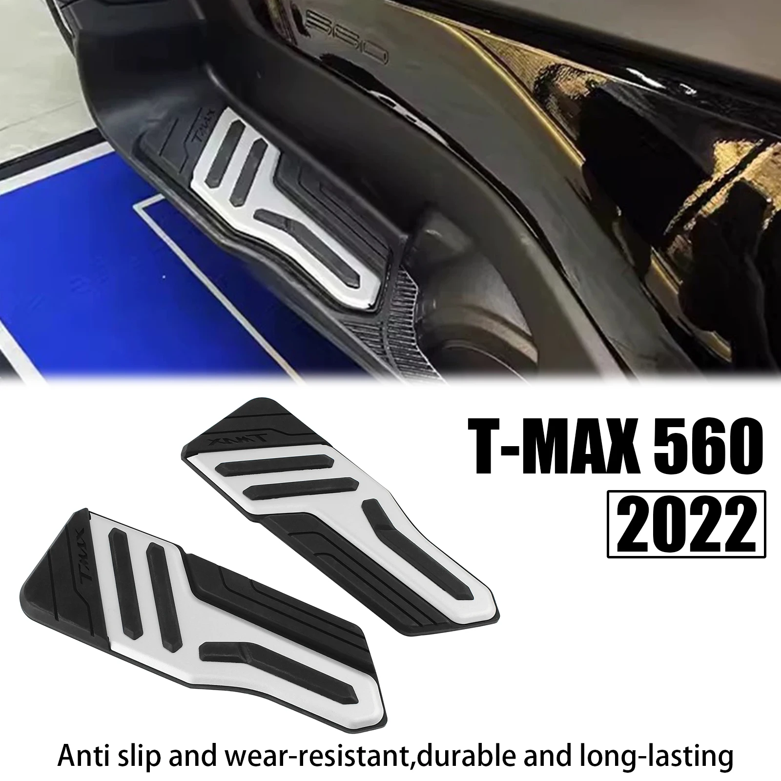 Motorcycle 1 Pair Pedals Foot Pegs Footrests Footboard For Yamaha T-MAX ...
