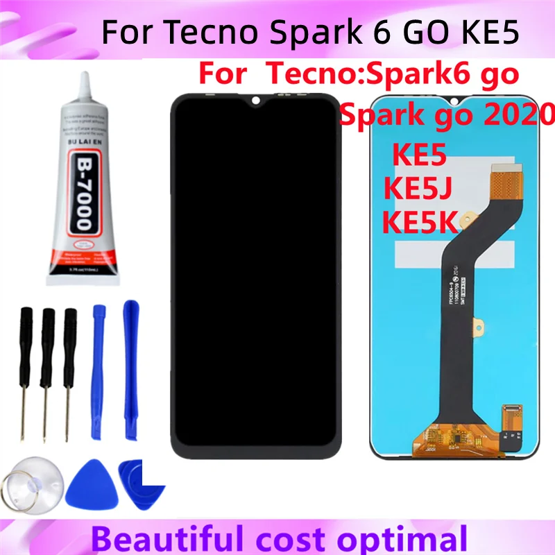 Original-6-52-For-TECNO-Spark-6-Go-KE5J-Ke5k-SPARK-GO-2020-KE5-LCD ...