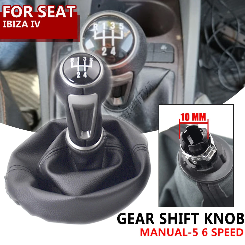 Car-Gear-Shift-Knob-Lever-Stick-Gaiter-Boot-Cover-Collar-Leather-For ...