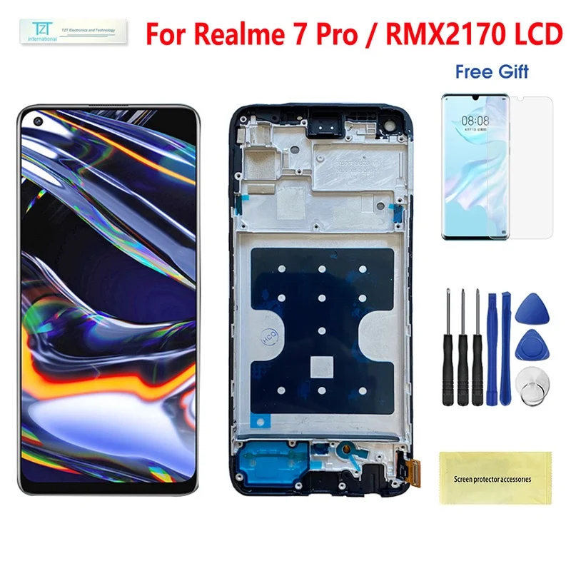 DIY-Com-Moldura-Original-Tela-Frontal-Display-para-Realme-7-Pro-LCD ...