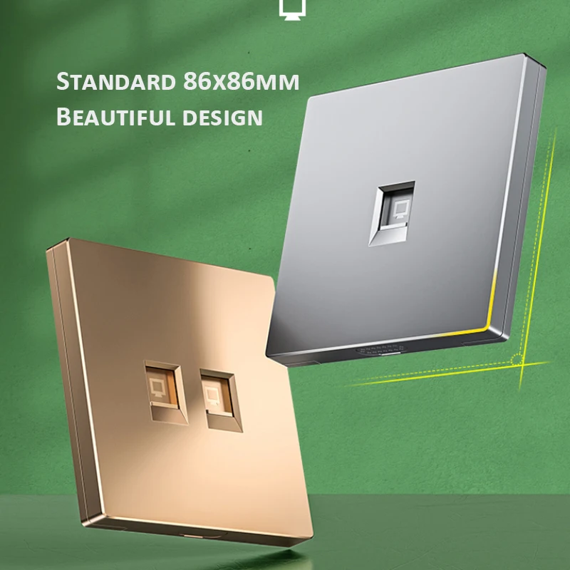 Linkwylan-86x86mm-Single-1-Port-Faceplate-Dual-2-Ports-Wall-Plate-With ...