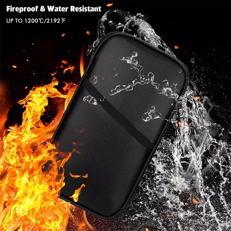 RFID-Protect-Privacy-Fireproof-Money-Bag-Passport-Holder-Passport-Bag ...
