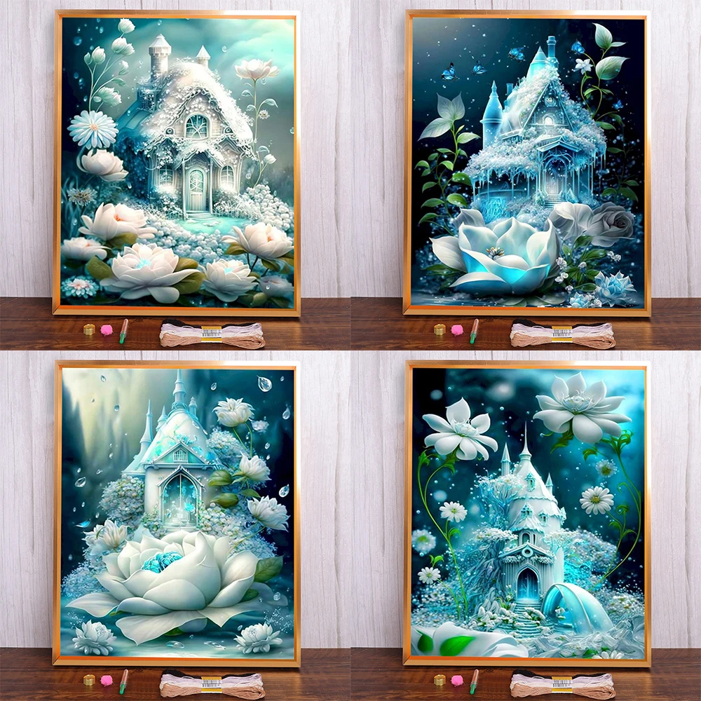 Fantasy-House-Wonderland-Cross-Stitch-DIY-Embroidery-Full-Kit ...