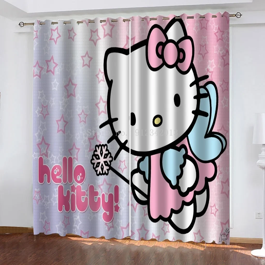 Popular-Hello-Kitty-Blackout-Curtain-Cartoon-Window-Shade-Bedroom ...