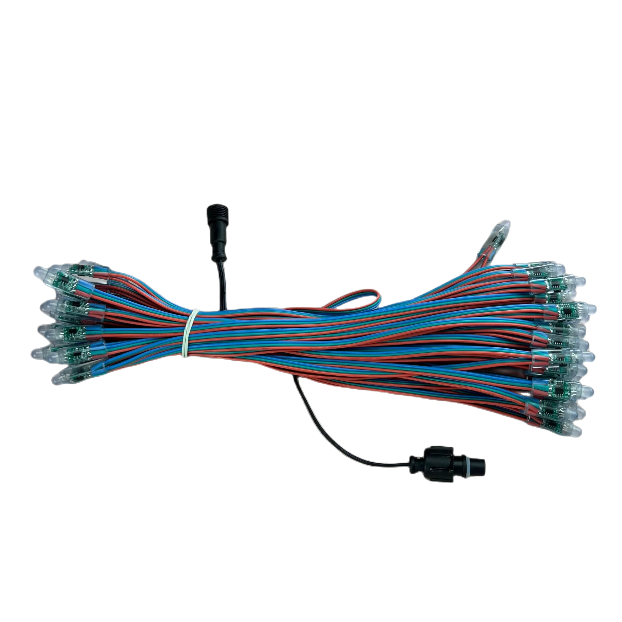 50pcs/set bullet regulated 30cm(12 inches) spacing D5V addressable 12mm WS2811 RGB led pixel ...