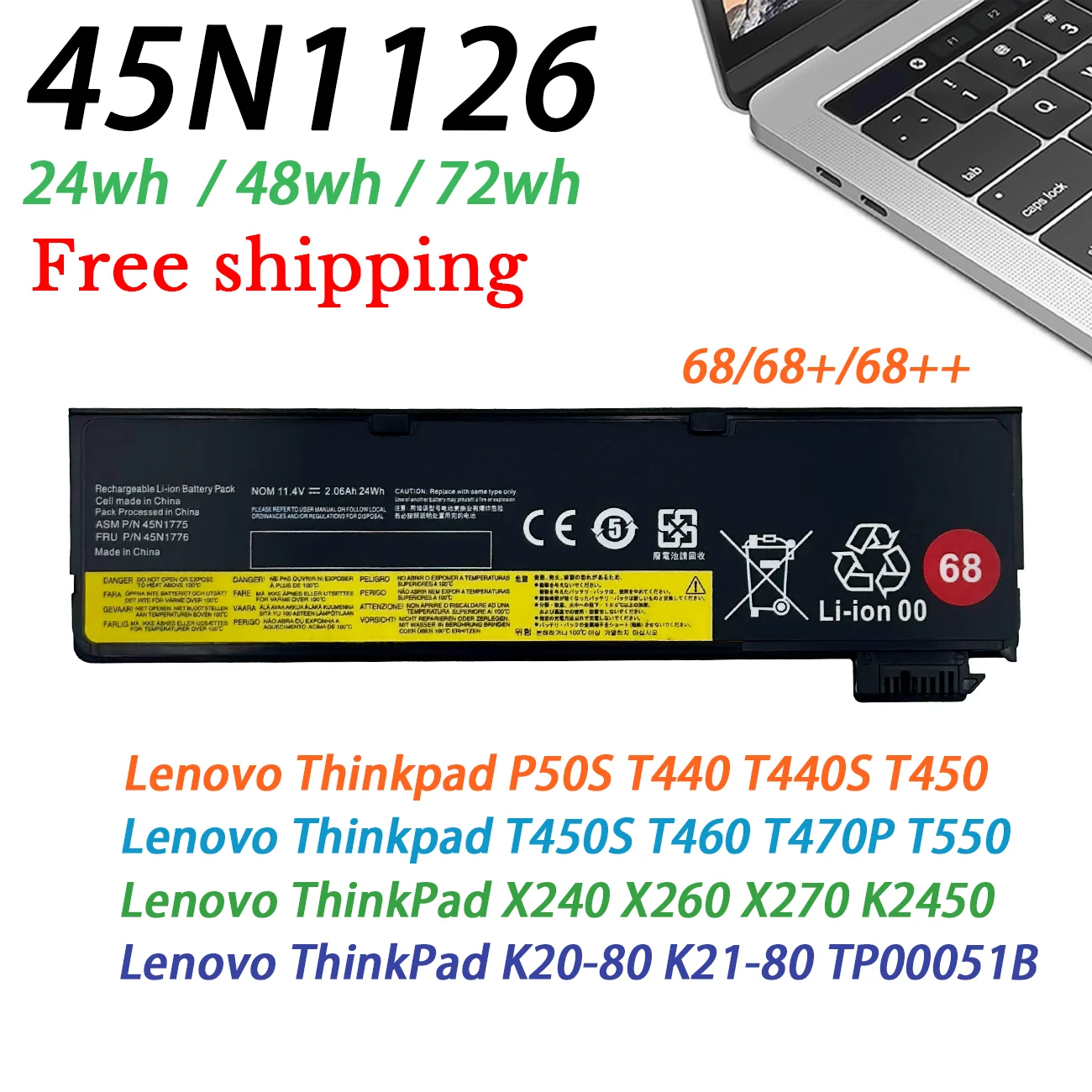 45N1126-Laptop-Battery-for-Lenovo-ThinkPad-X240-T440S-T440-X250-T450S ...