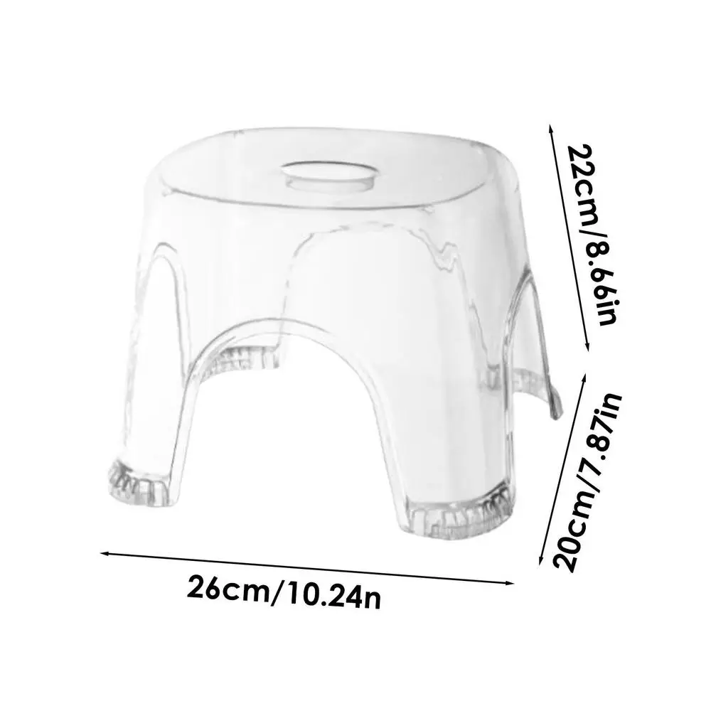 Non-Slip Transparent Shoe Change Stool Bathroom Bath Stool Multi ...