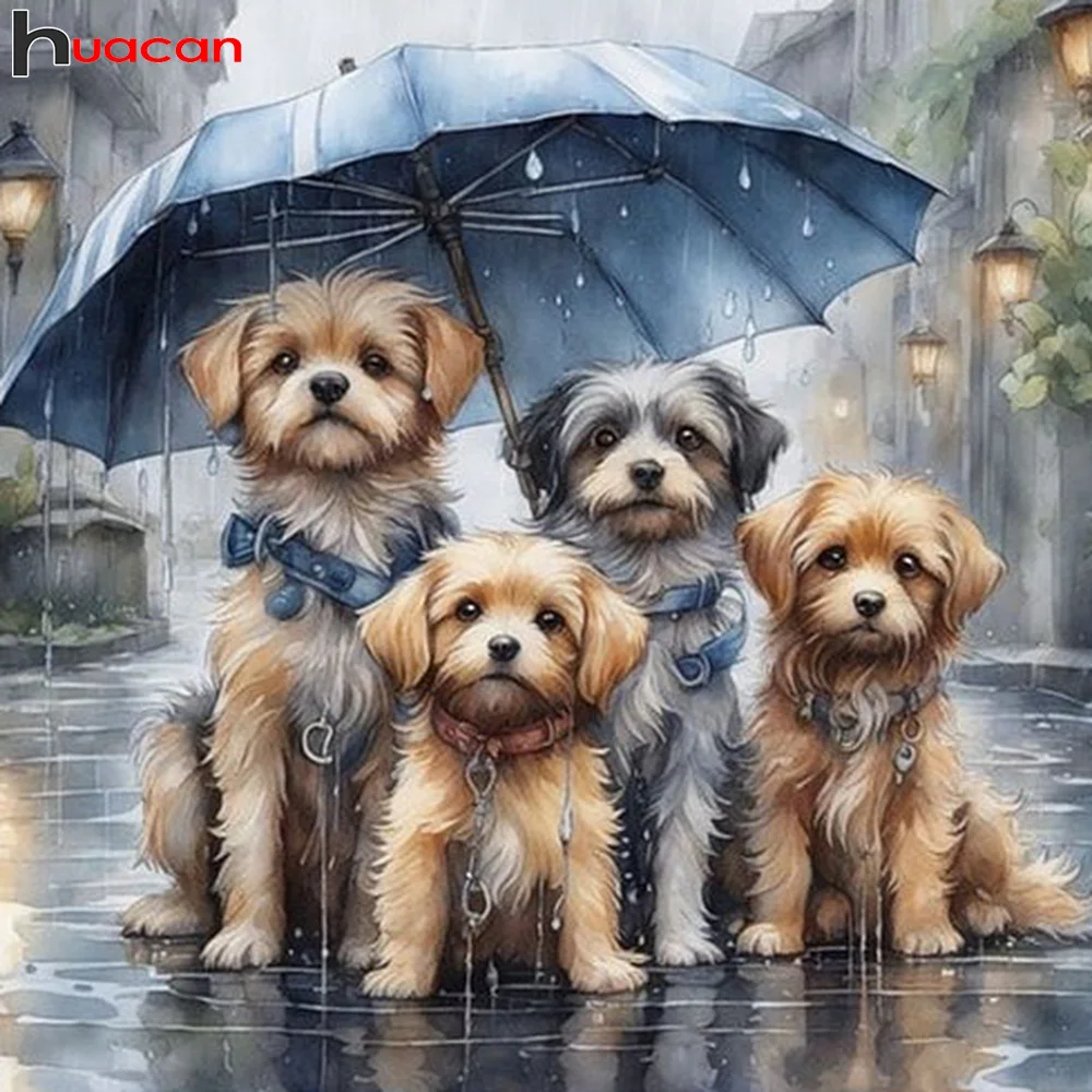 Huacan-Diamond-Mosaic-Animal-Craft-Kit-Full-5d-Painting-Dog-Umbrella ...