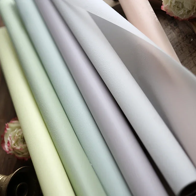58cmx11 Yards Misty White Flower Paper Roll Translucent Waterproof ...