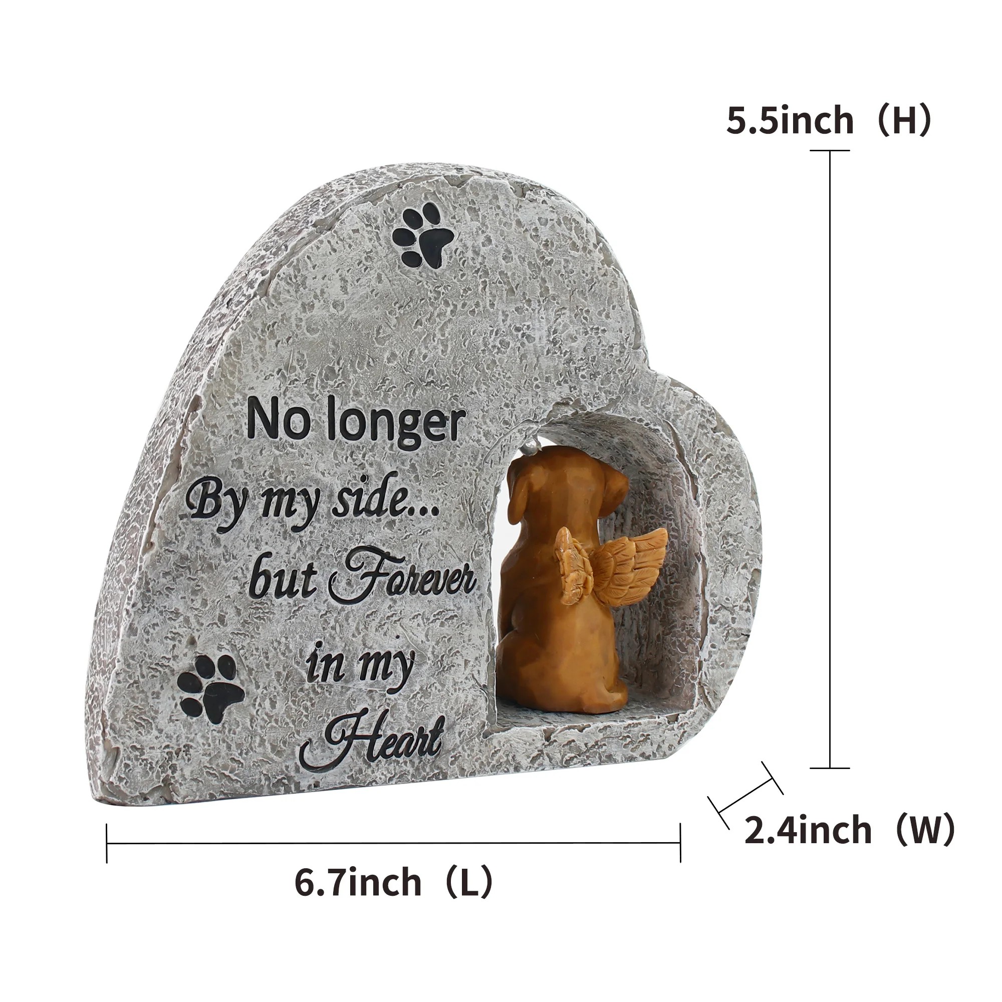 Personalized Solar-Powered Dog Memorial Stone | Gifts Flash
