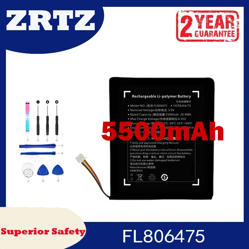 ZRTZ High-Efficiency 3.8V 5500mAh For ANBERNIC RG556 Battery FL806475 ...