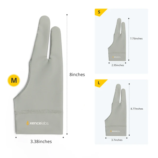 Huion Drawing Tablet Artist Drawing Glove - Two Finger Tablet Glove For ...