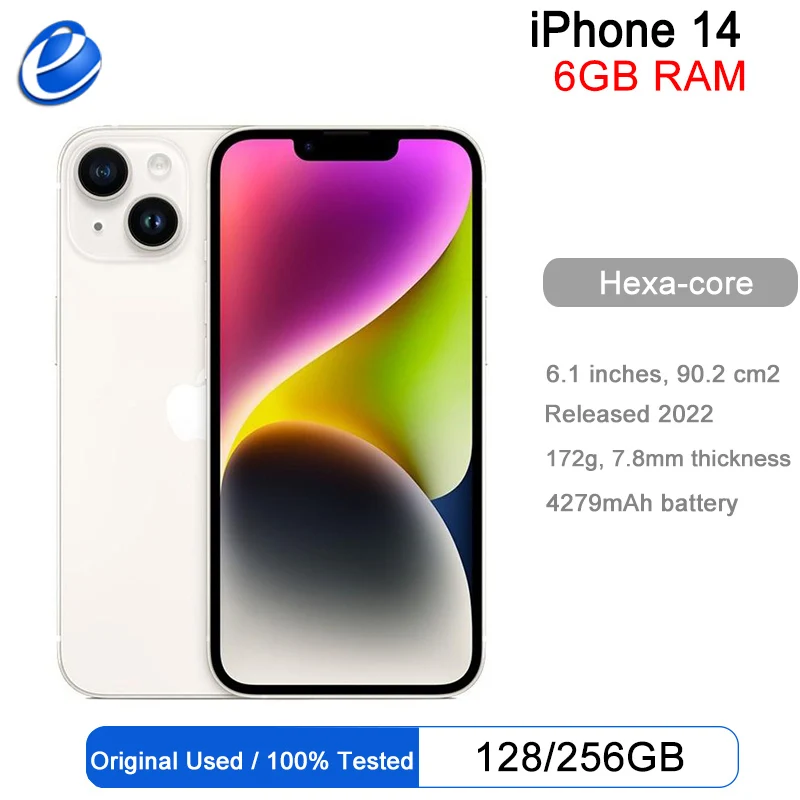 Original-Apple-iPhone-14-128GB-256GB-ROM-6GB-RAM-1-SIM-1-eSIM-6-1 ...
