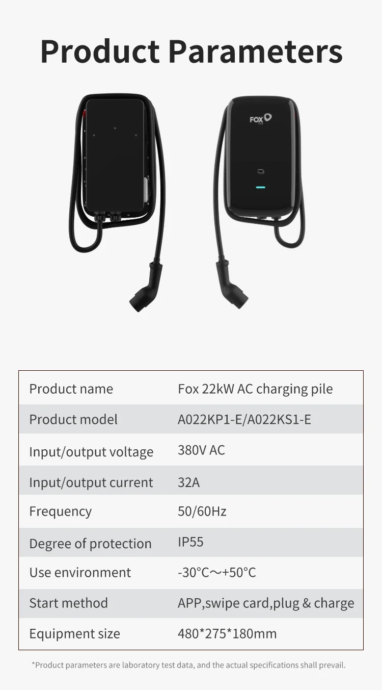 FoxESS 22kw EVSE charger 32A 3P electric car charger With 4G And CARD ...