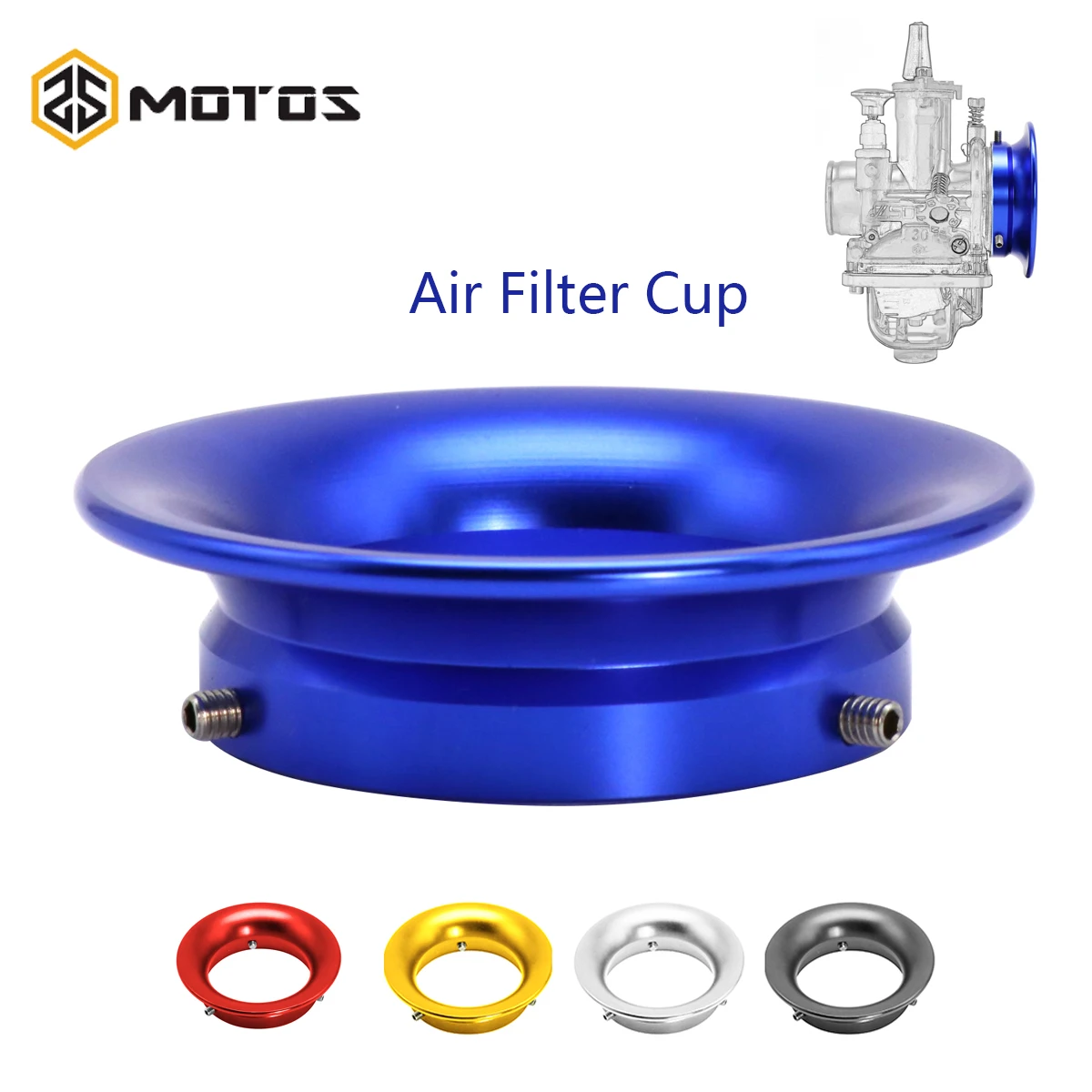 ZS-MOTOS-CNC-50-55mm-Carburetor-Velocity-Stacks-Air-Filter-Cup-Funnel ...