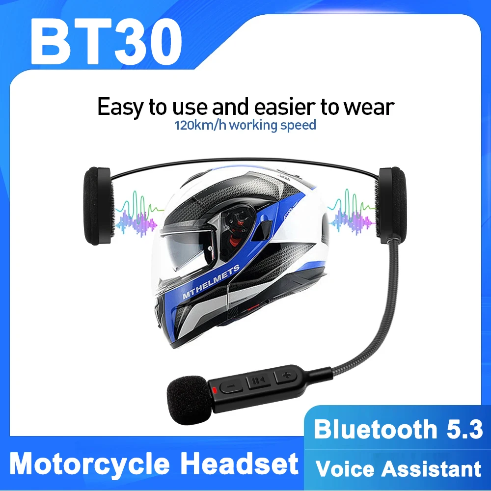 3-Key-Motorcycle-Helmet-Headset-Bluetooth-5-3-Wireless-Earphone ...