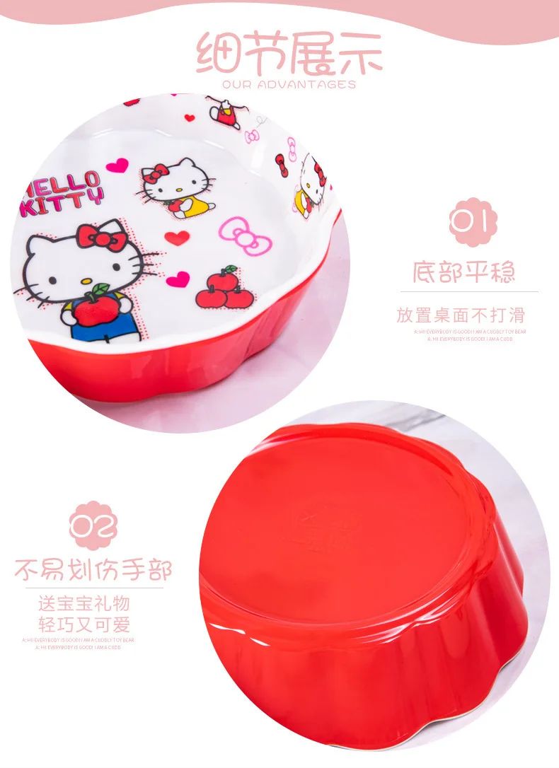 Sanrio Kitty обеденная тарелка | AliExpress