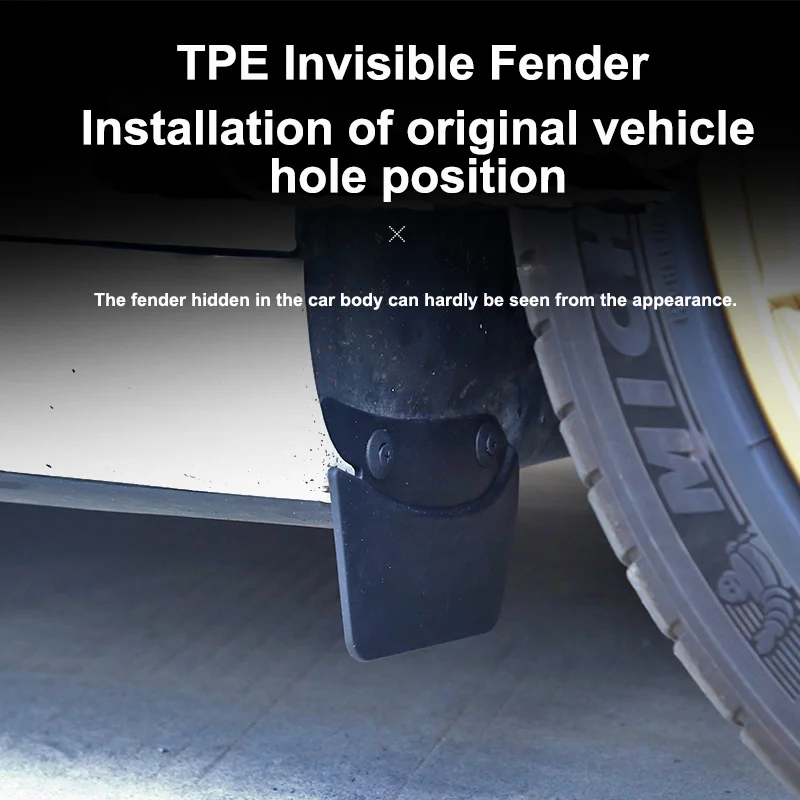 Car Invisible Mudguard Fenders For Tesla Model 3 Y Wheel Mud Flaps ...