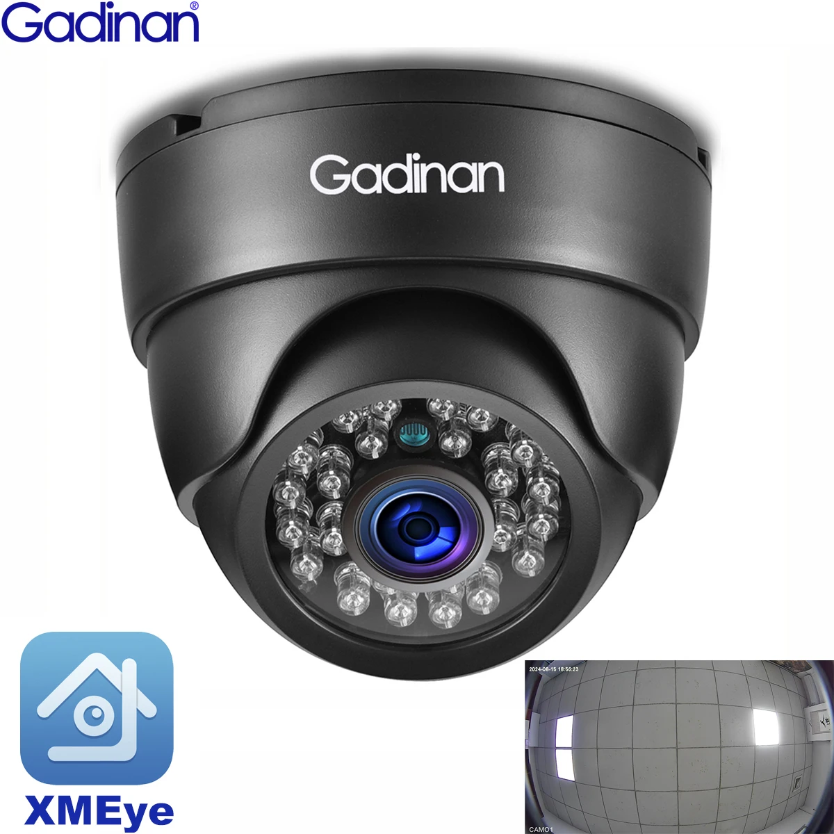 Gadinan-1-7mm-Fisheye-Lens-Panoramic-4K-Audio-POE-IP-Security-Indoor ...