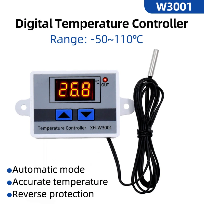 W3001 Digital Temperature Controller Thermostat Thermoregulator ...