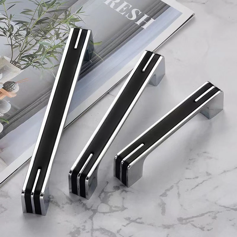 Modern Polished Chrome Cabinet Handles 96-320mm Screw Spacing Drawer ...