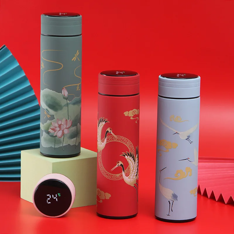 Botella-t-rmica-Digital-Retro-de-500ml-termo-de-agua-de-estilo-chino ...