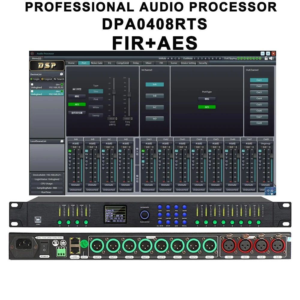 DPA0408RTS-professional-digital-audio-processor-4into-8-out-3-into-6 ...