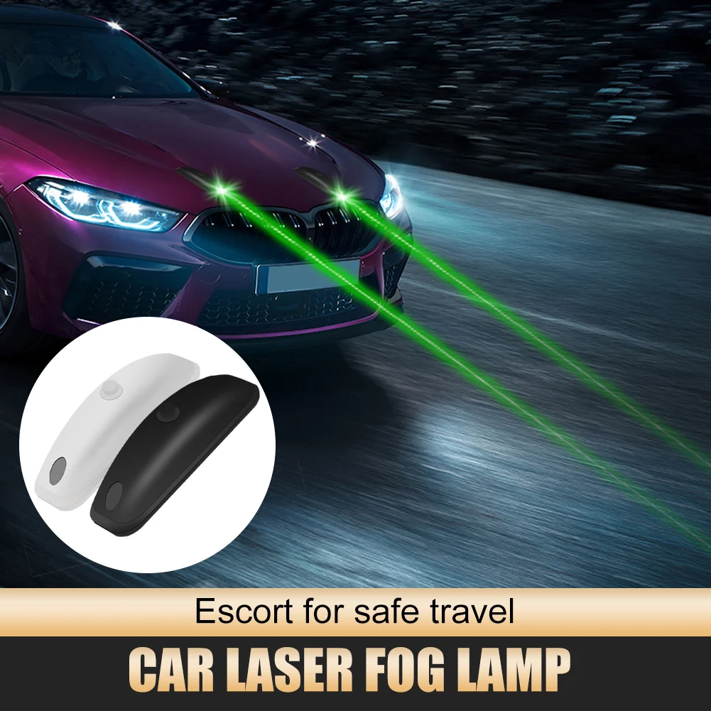 Car Laser Fog Light Rear-Ended Alarm Laser Taillight with Remote Control 2 Modes Anti Collision ...