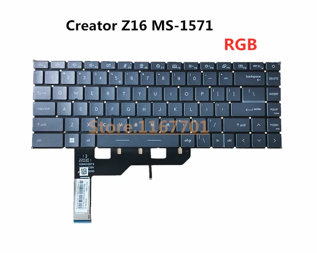 New Original Laptop US/RU/SP RGB/Perkey Backlight Keyboard For MSI ...
