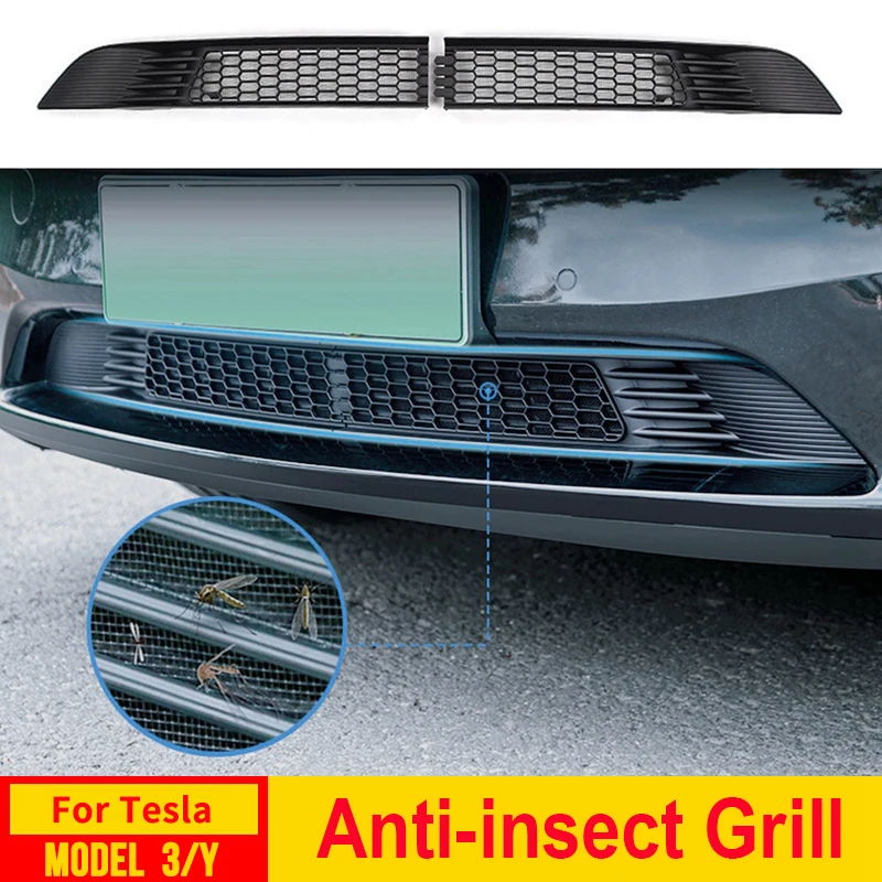 Front-Bumper-Grill-Mesh-para-Tesla-Model-3-Y-Highland-Air-Inlet-Vent ...