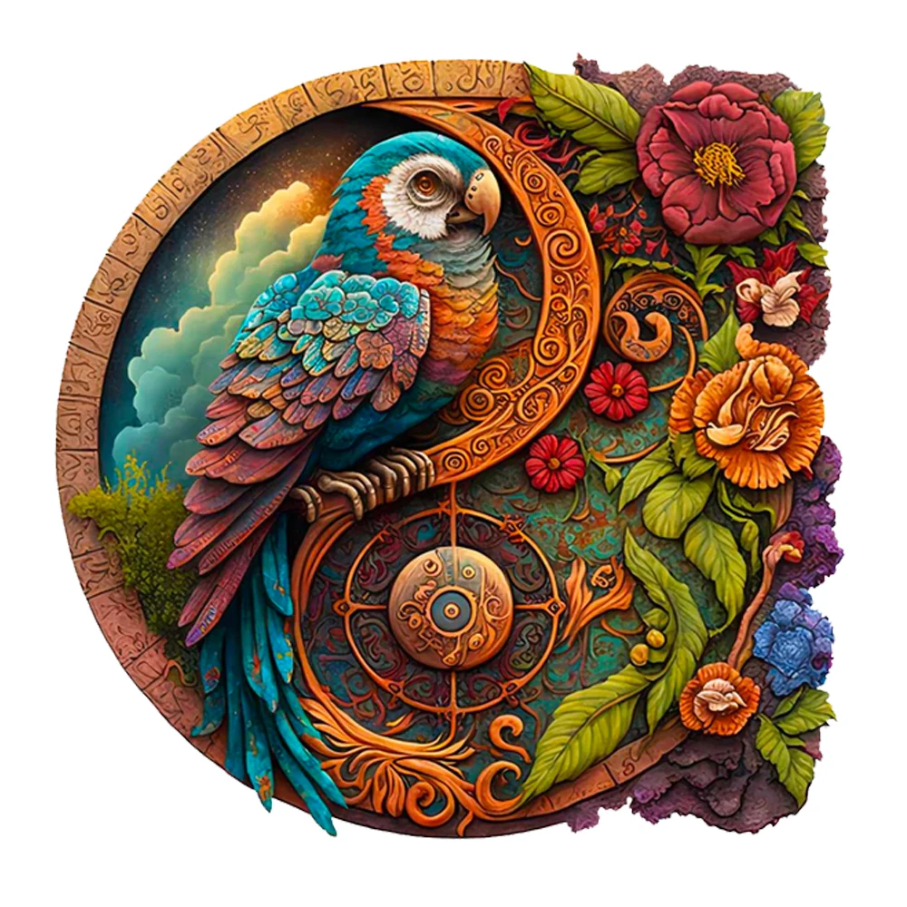 Puzzle en bois animal 3D pour adultes et enfants,figure d'oiseau ...