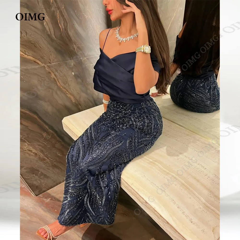 OIMG-Sparkly-Navy-Blue-Satin-Shiny-Cocktail-Party-Dresses-Glitter-Off ...