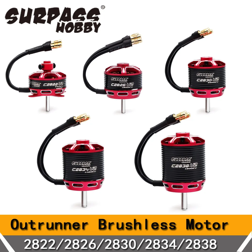 SURPASSHOBBY-Outrunner-Brushless-Motor-C2822-2826-2830-2834-2838-V2-for ...