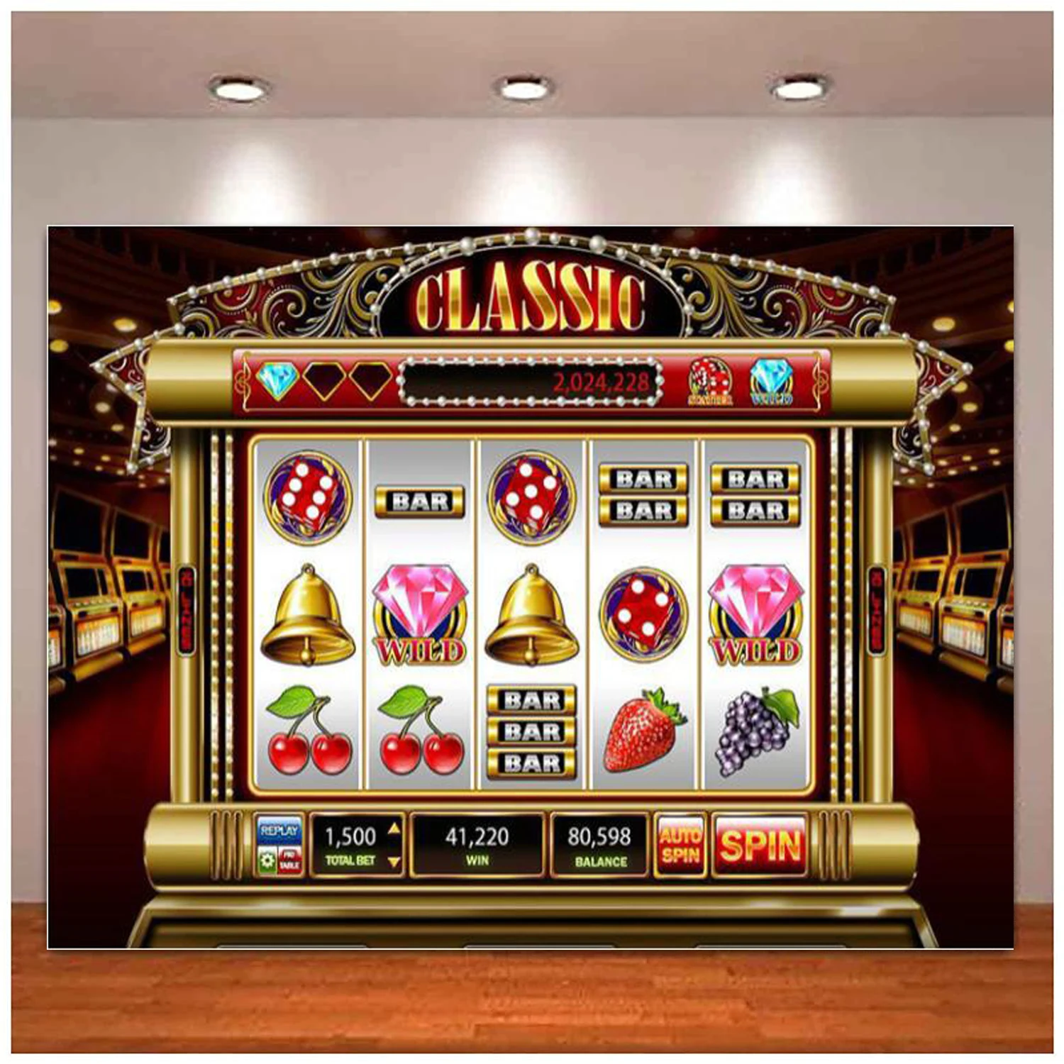 Gaming Slot Machines Photography Backdrop Luck Play Game Casino Gamble Gaming Slot Machines Photography Backdrop Luck Play Game Casino Gamble