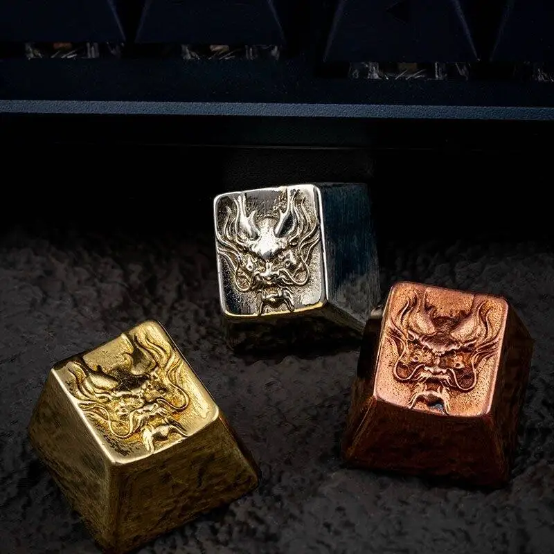 Dragon-Totem-Retro-Glossy-Personality-Keycaps-Metal-Key-Caps-Cool-Novel ...
