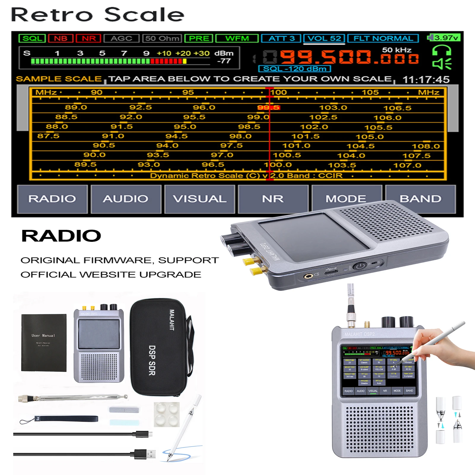 DSP2-SDR-Malachite-Radio-Receiver-10kHz-380MHz-404MHz-2GHz-Stereo-Radio ...