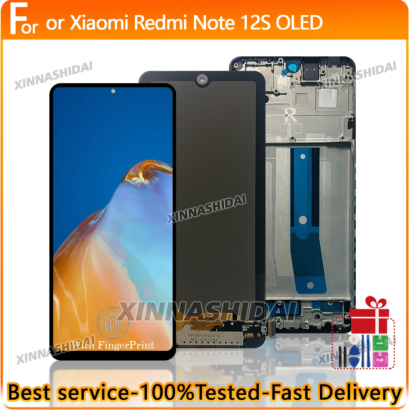 NEW OLED For Xiaomi Redmi Note 12S LCD Display Touch Screen With Frame ...
