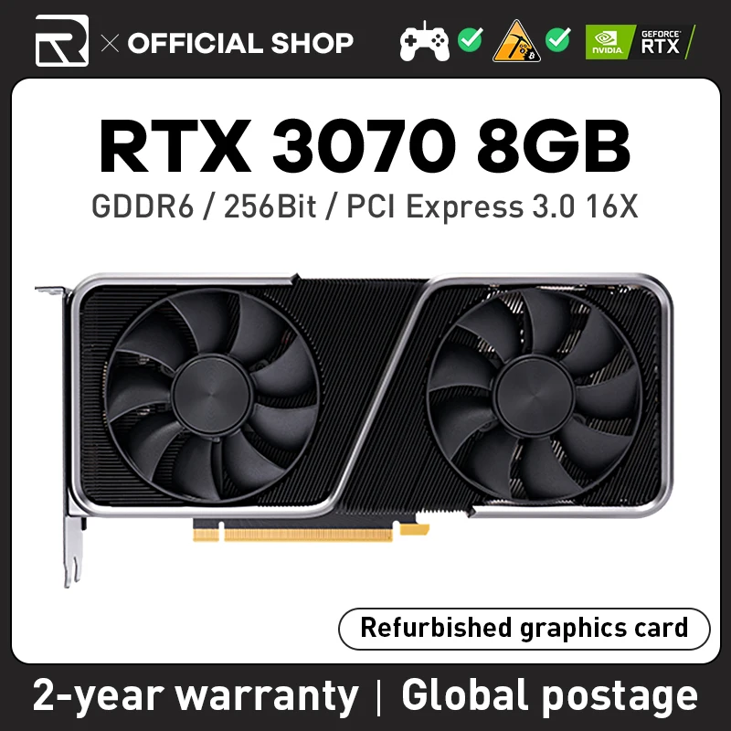 JIEHSUO-RTX-3070-8GB-graphics-card-NVIDIA-RTX3070-8G-256-Bit-GDDR6 ...