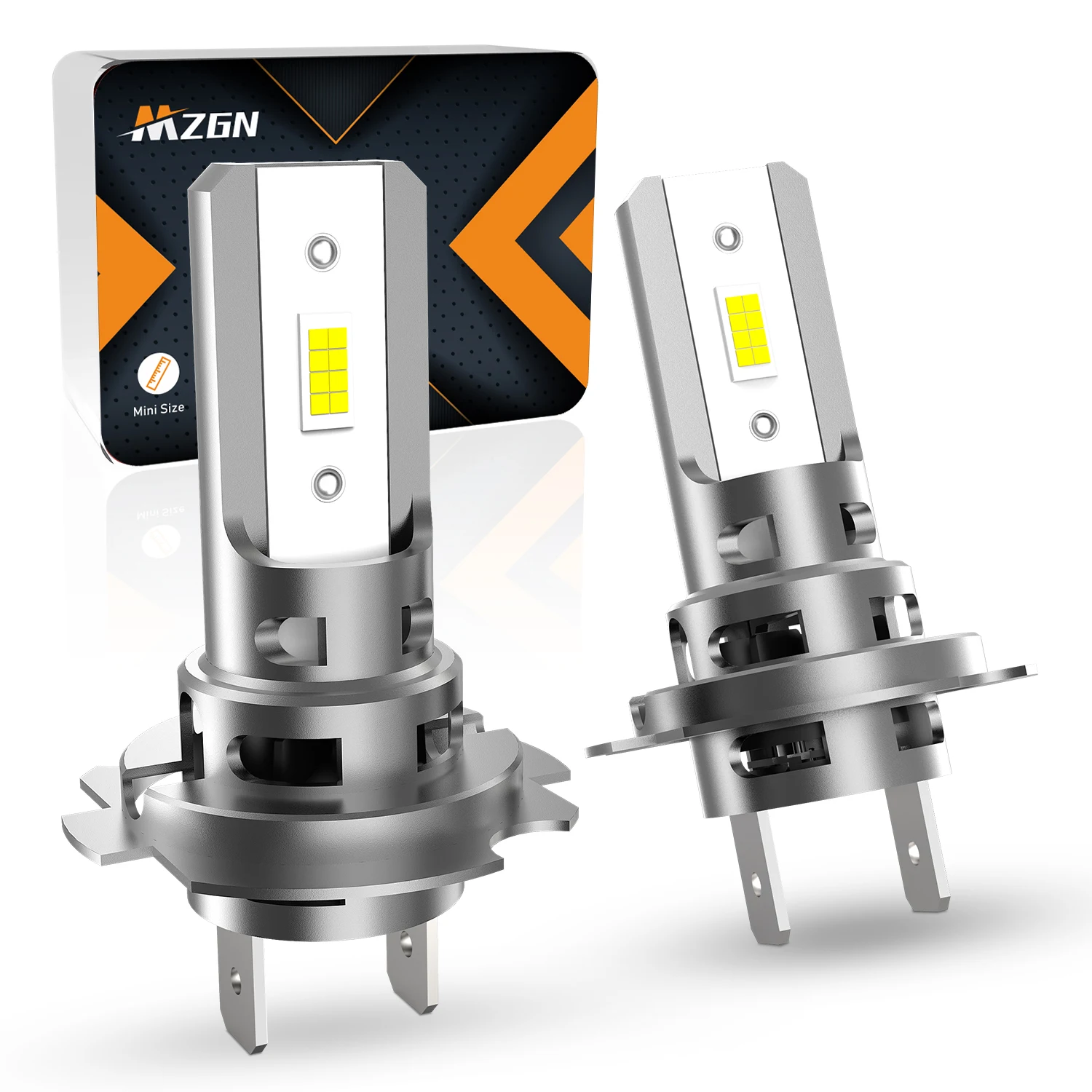 MZGN-2Pcs-H7-Turbo-LED-Lights-12V-Mini-Car-Head-Lamp-7035-SMD-Wireless ...