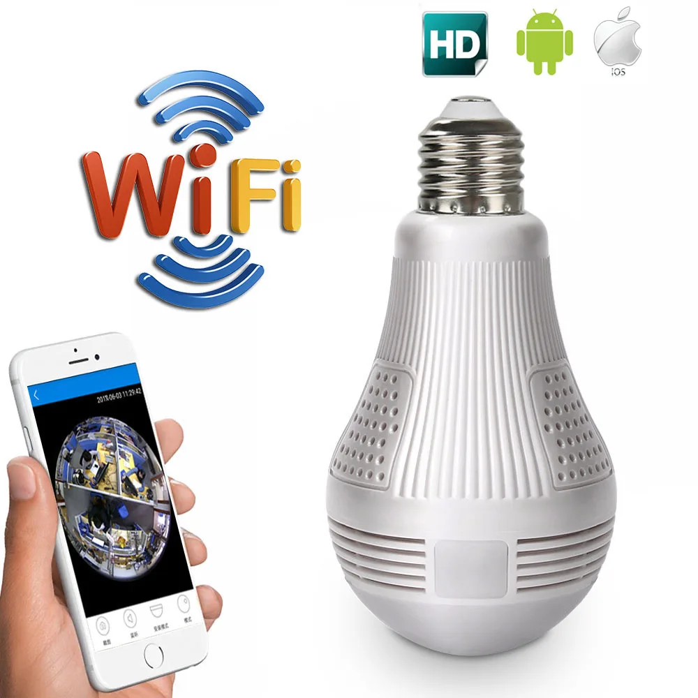 960P Wireless IP Camera Wifi 960P Panoramic Fishye Home Security ...