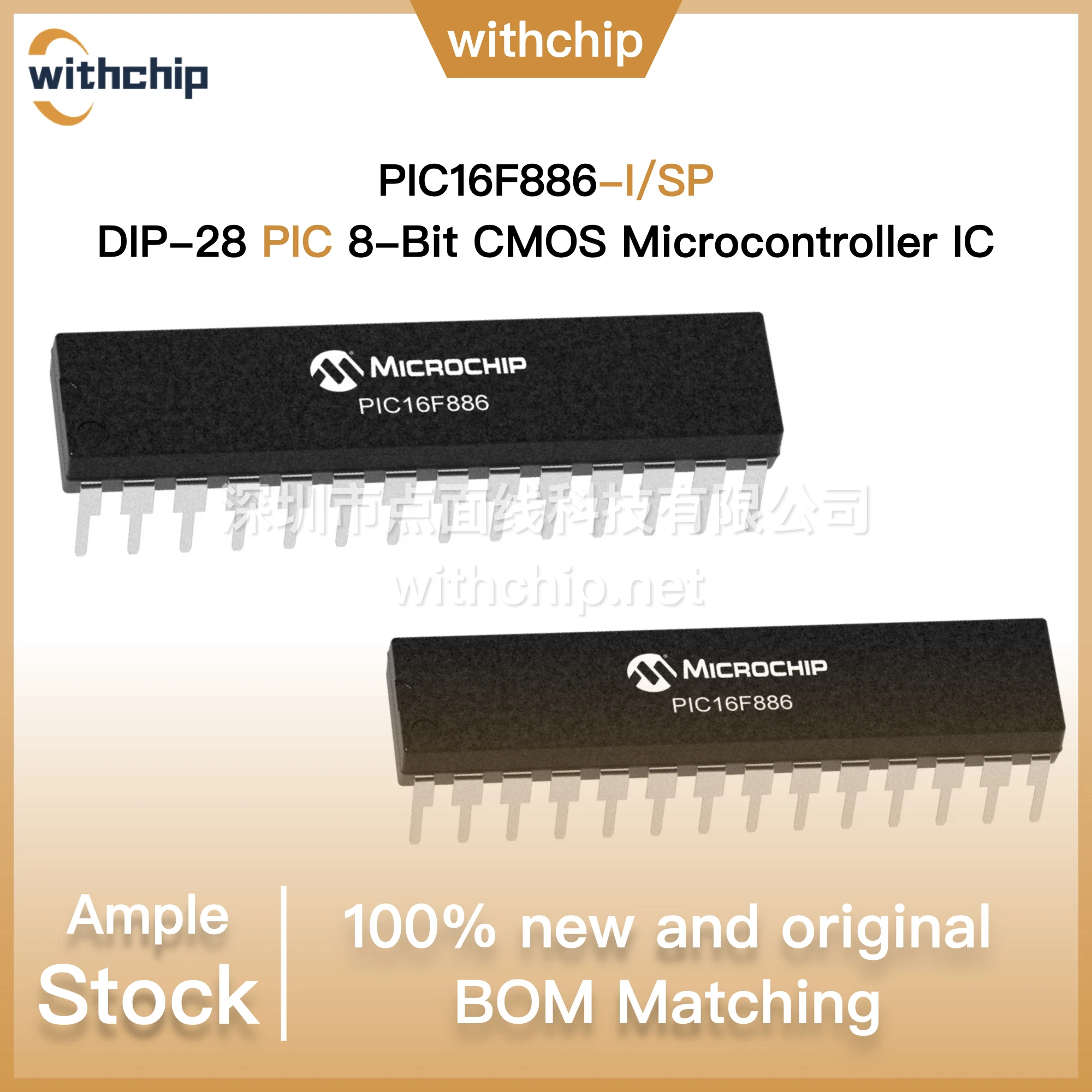 PIC16F886-I-SP-DIP-28-PIC-8-Bit-CMOS-Microcontroller-IC-20MHz-2V-5-5V ...