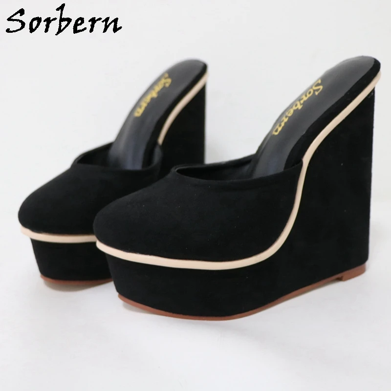 Sorbern-Comfortable-Wedge-Mules-High-Heel-Pump-Closed-Toe-Platform ...